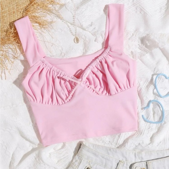 SHEIN | Tops | Ruched Bust Crop Top | Poshmark